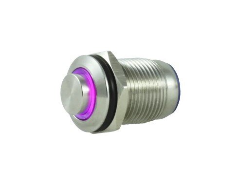 Kill Switch для электрогитары Tesi POCO LED, Momentary, хром/фиолетовый, 12мм