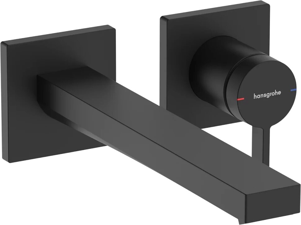 Смеситель для раковины Hansgrohe Tecturis E 73051670 встраиваемый, с выпуском, черный матовый