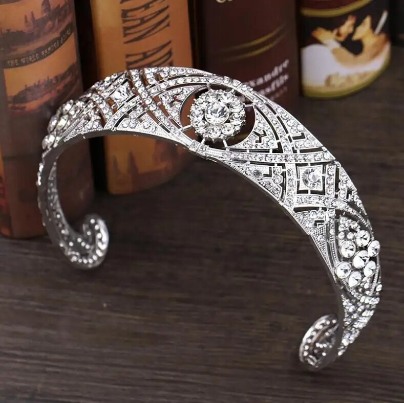 KMVEXO 2023 королевская Стразы Хрустальная свадебная тиара украшения для волос Королевская корона головная повязка свадебные аксессуары для волос Принцесса резинки для волос