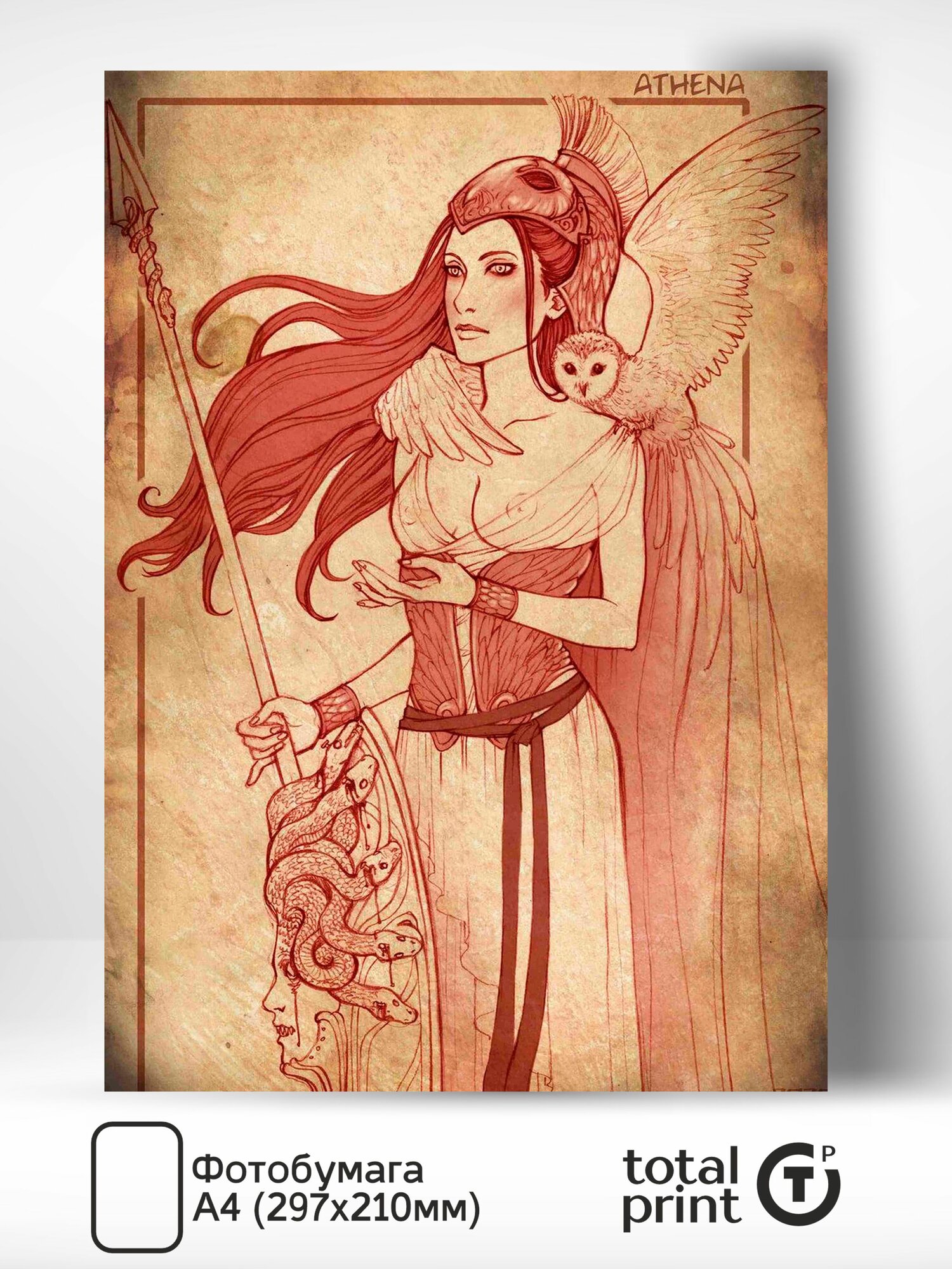 TotalPrint Постер для интерьера, Боги греческой мифологии, А4(21х29.7см)