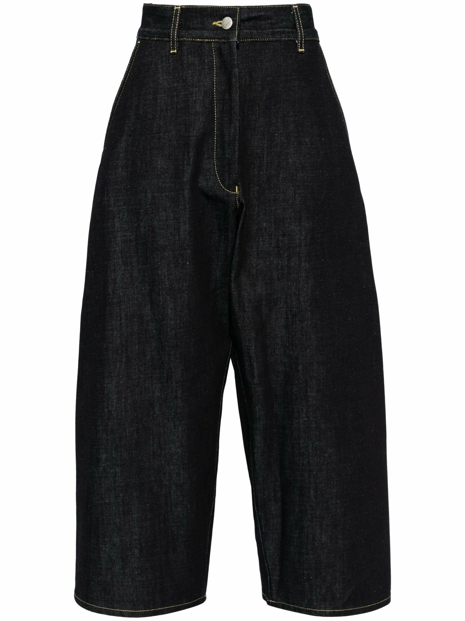 Джинсы широкие Укороченные джинсы широкого кроя 