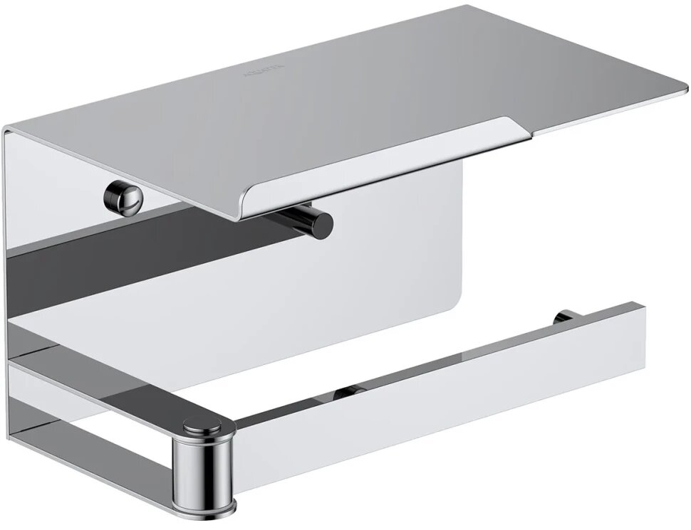 Держатель туалетной бумаги Aquatek Либра AQ4929CR с полкой для телефона, хром