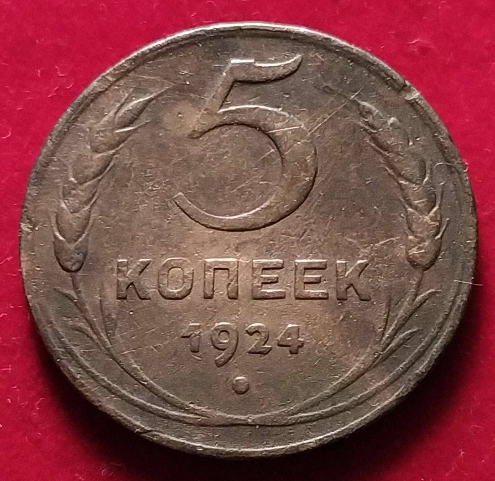 5 копеек 1924 год Д1Н3