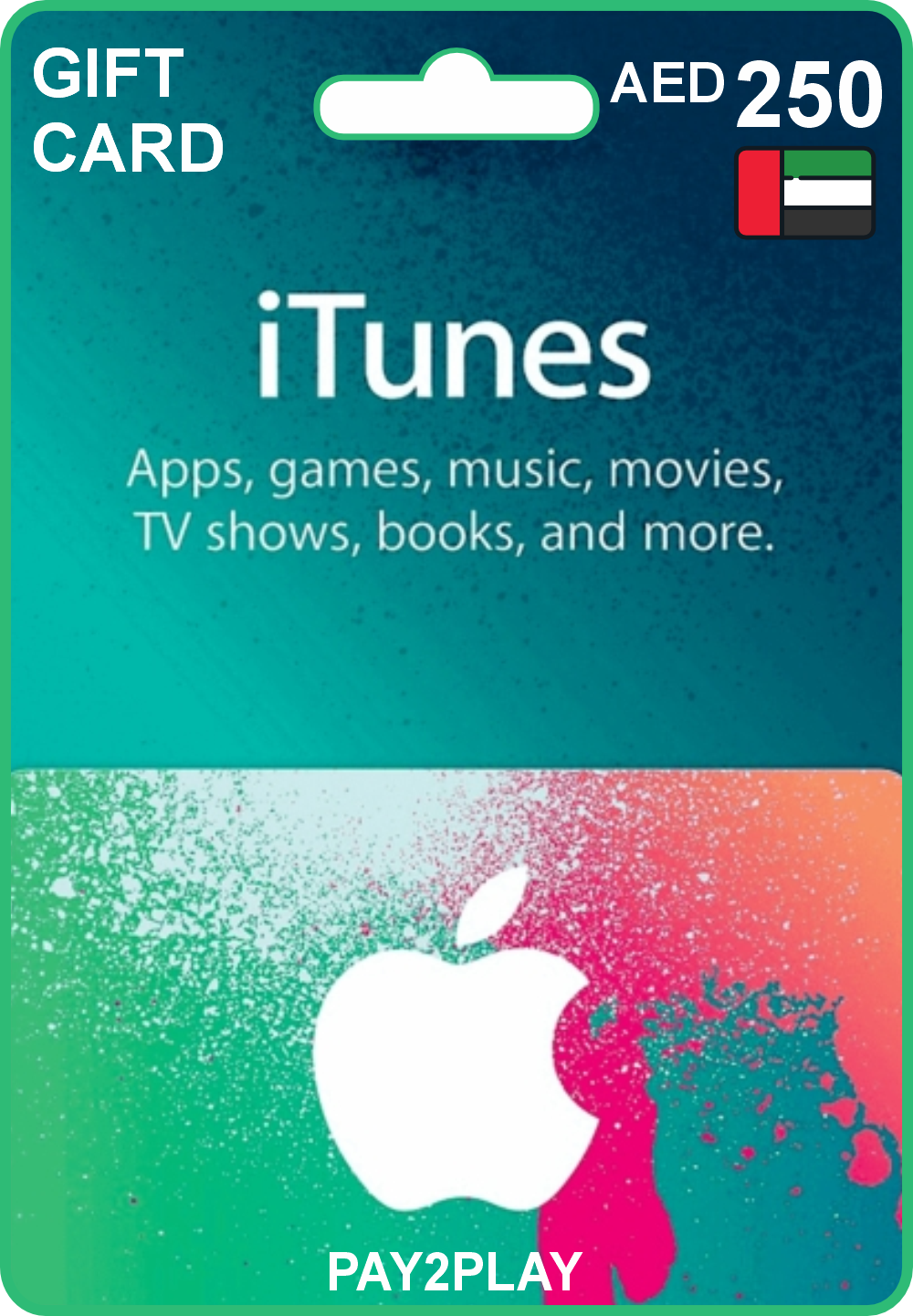 Подарочная карта Apple iTunes 250 AED / ОАЭ / Цифровой код, пополнение счета / iTunes Gift Card
