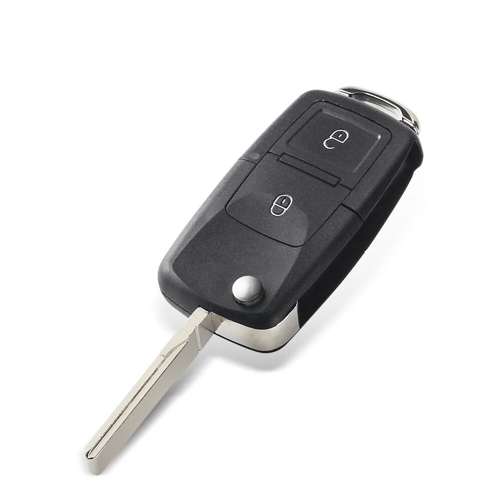 Корпус ключа для Volkswagen Skoda Seat с лезвием, черный, model 6