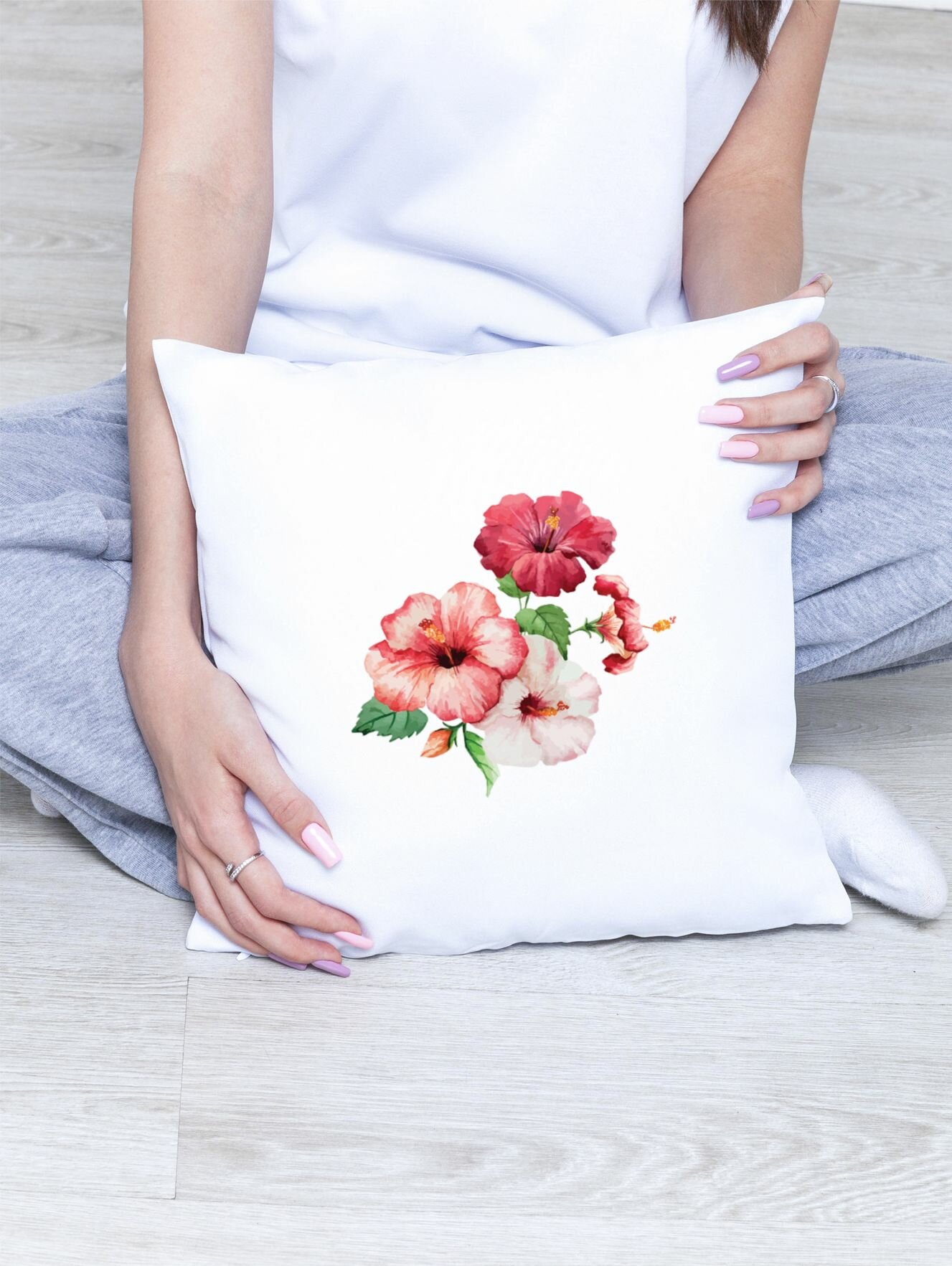 Подушка Гибискус ( Подушка Гибискус , Гибискус , Подушка с Гибискусом, Гибискус подушка , Подушка с изображением Гибискуса, Гибискус , подушка с Гибискусом , подушка Гибискус , Гибискус подушка ) 35х35см