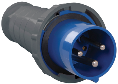 Вилка 033 2Р+РЕ 63А 220В IP54 IEK