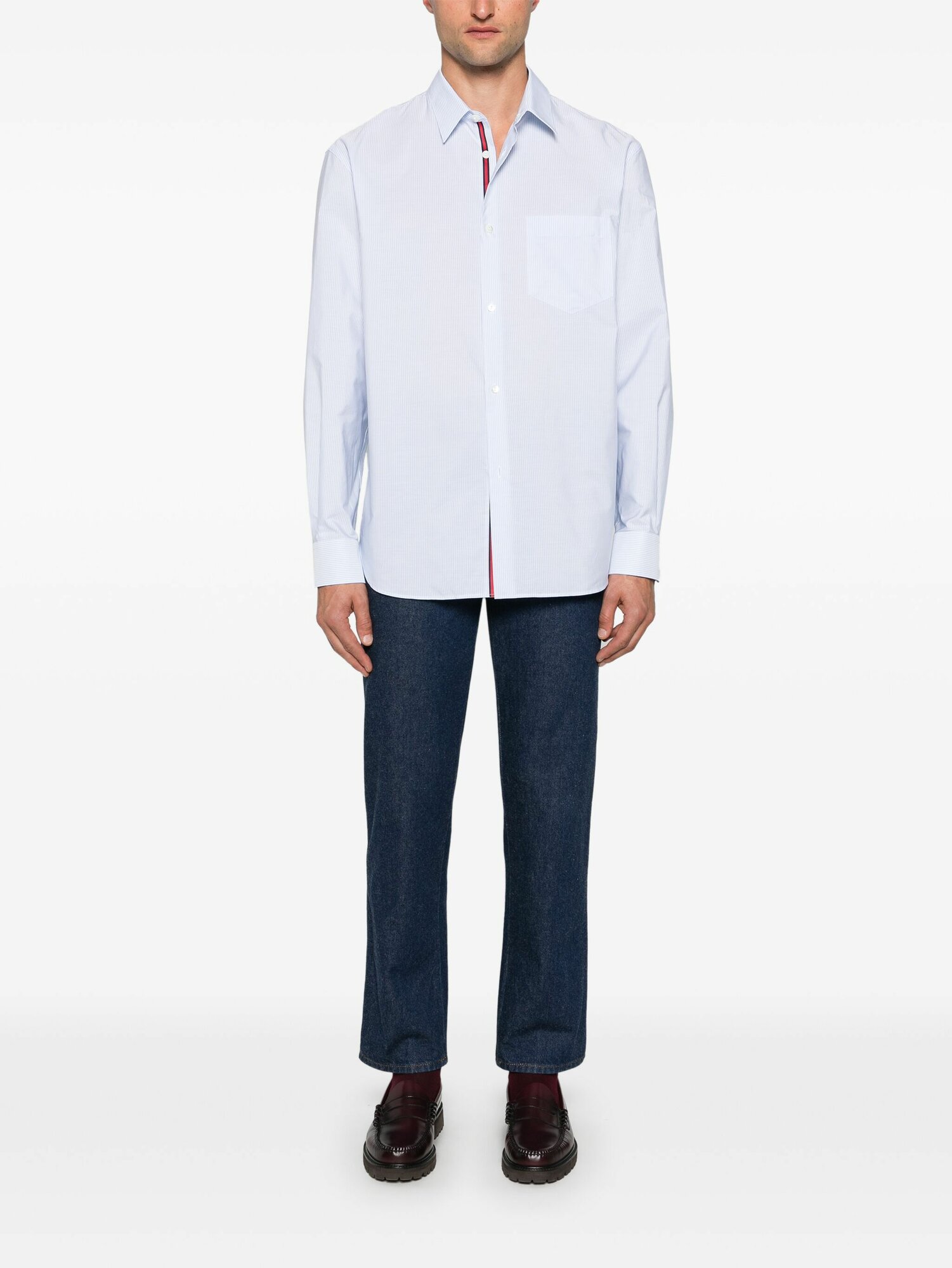 Рубашка GUCCI, размер 50, blue — фото 1