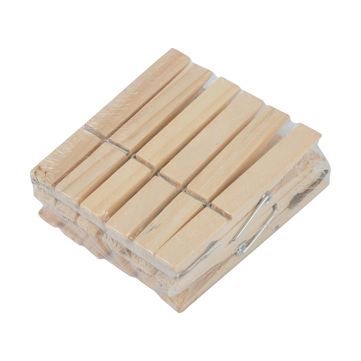 Прищепки бельевые Рыжий кот деревянные, набор 12 шт, бук, вес 80 г