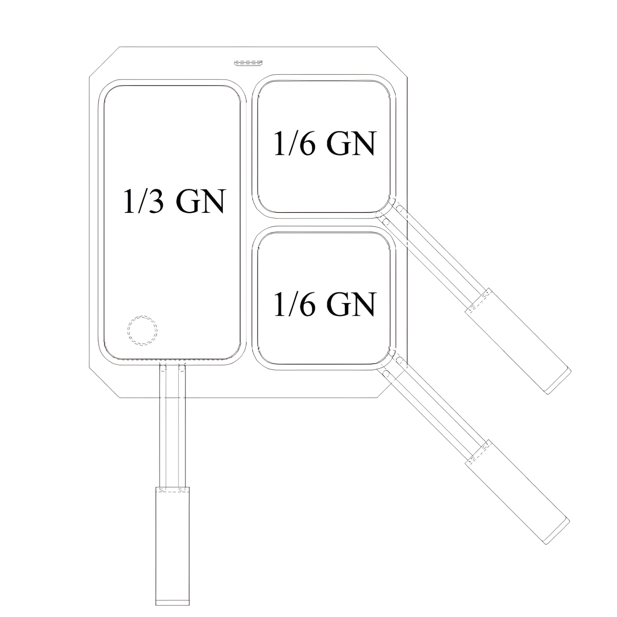 Корзина 1/3 и 1/6 для макароноварки комплект из 3 штук VEROTERM