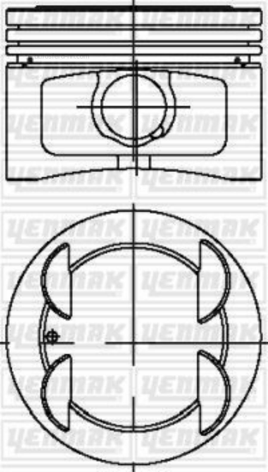 YENMAK 3104269040 Поршень ДВС с кольцами Fiat Marea 1.6 16V 1.5x1.5x3 95> =86.8 [+0.40]