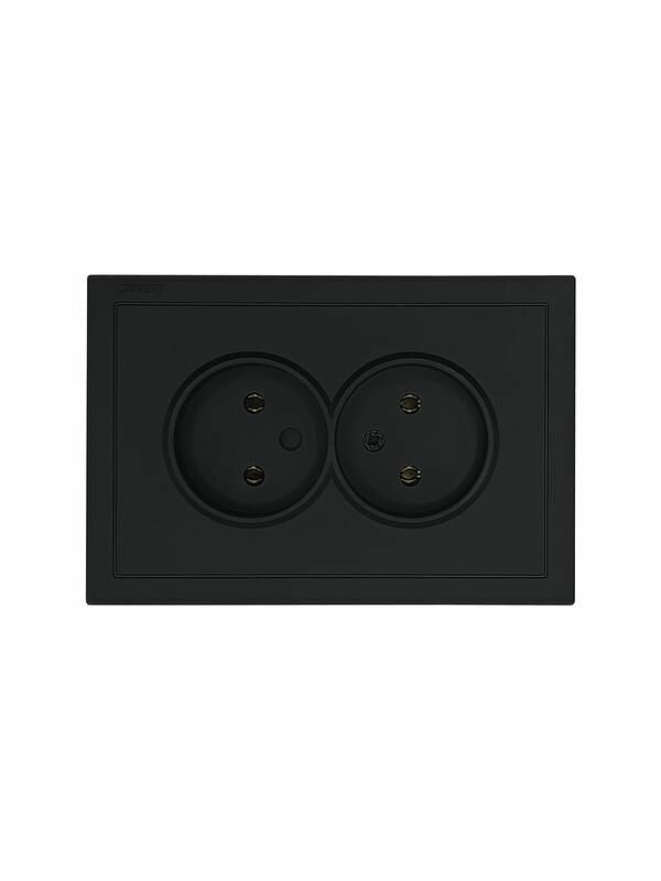 Розетка 2-мест. с/з СП ZIMA IP20 16А ПБТ безвинт. зажим черн. бархат LEZARD 704-4200-127BQC