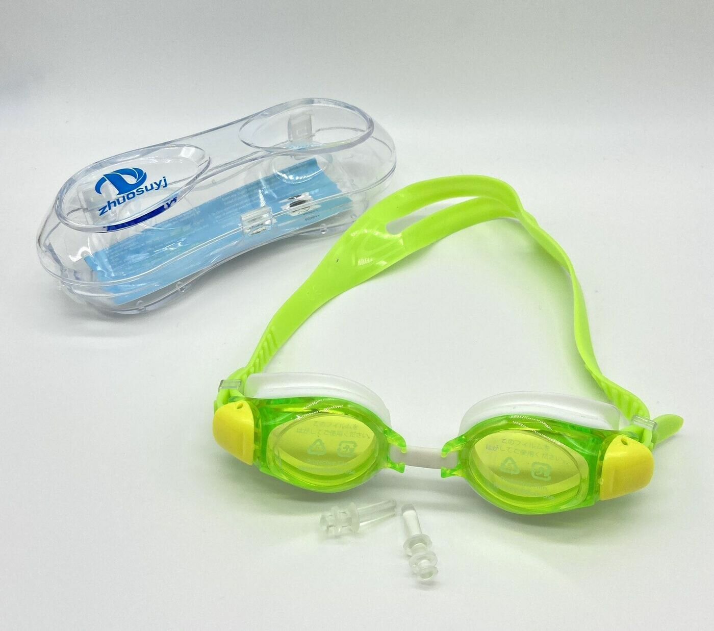 Очки для плавания с регулируемой переносицей и берушами, универсальные
