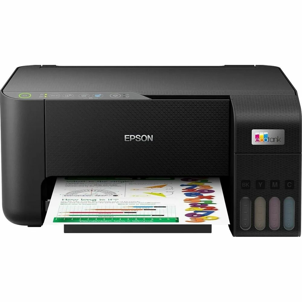 МФУ струйное Epson EcoTank L3250, A4, цветная печать, 15 стр/мин, 5760x1440 dpi, USB/WiFi/СНПЧ, чёрный корпус (C11CJ67418)