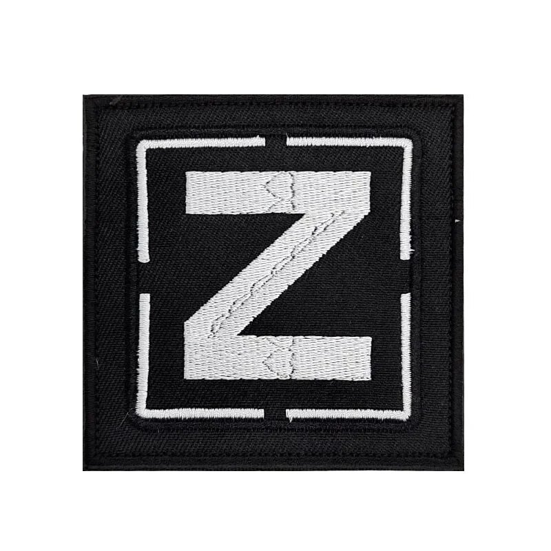 Нашивка Z V с вышивкой Черный, TH057-heise Z zi