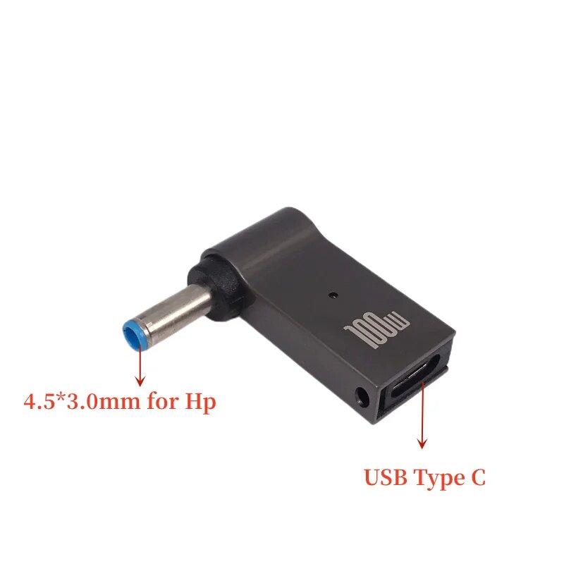 Bolantedz переходник USB C на 4,5x3,0 мм 100 Вт Adapter for HP