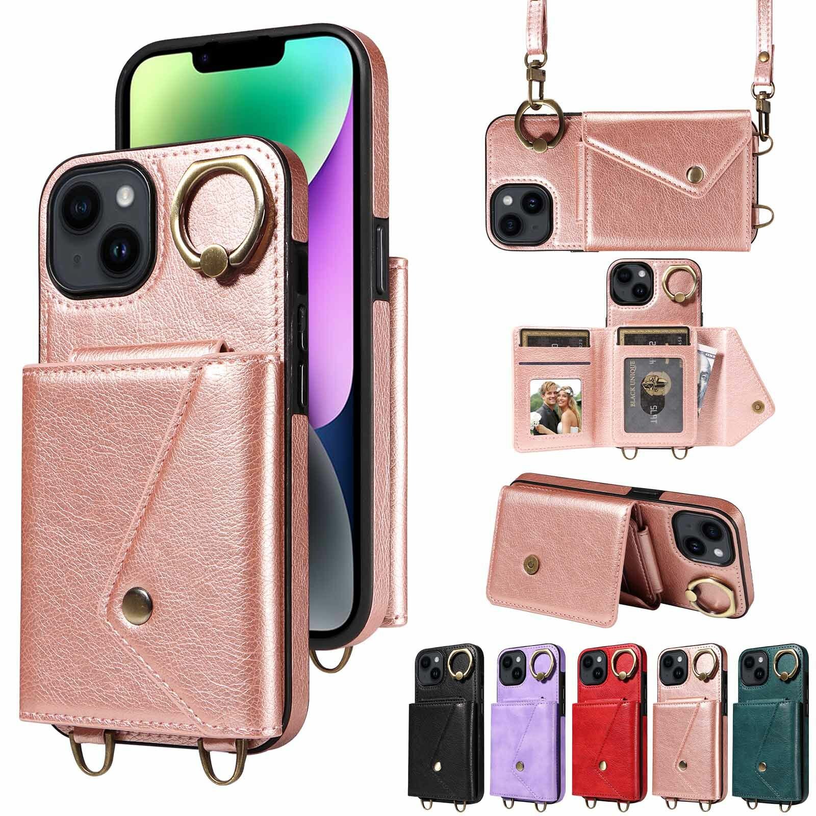 Чехол для для Apple iPhone 13 (Эпл Айфон 13) кожаный с отделением для карт на Накладка с картхолдером, Новый продукт