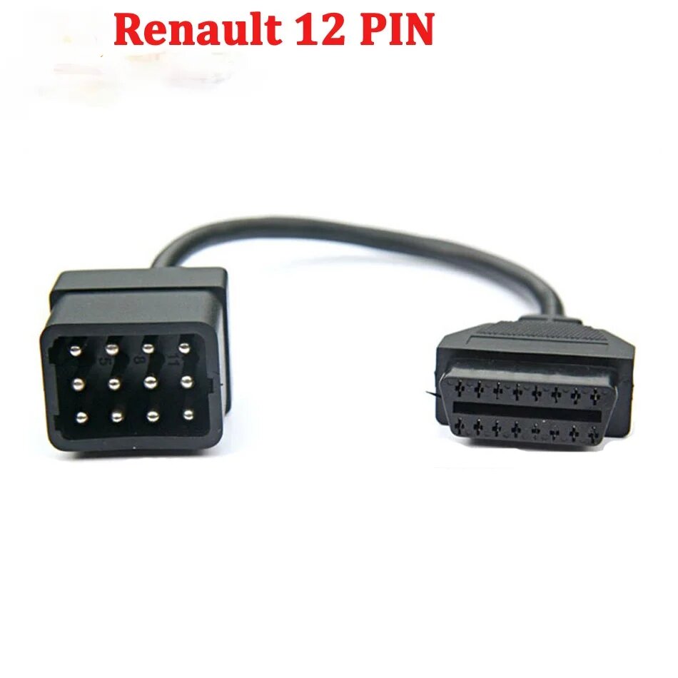 Диагностический кабель OBDII OBD 2, 12 контактов, 16 контактов