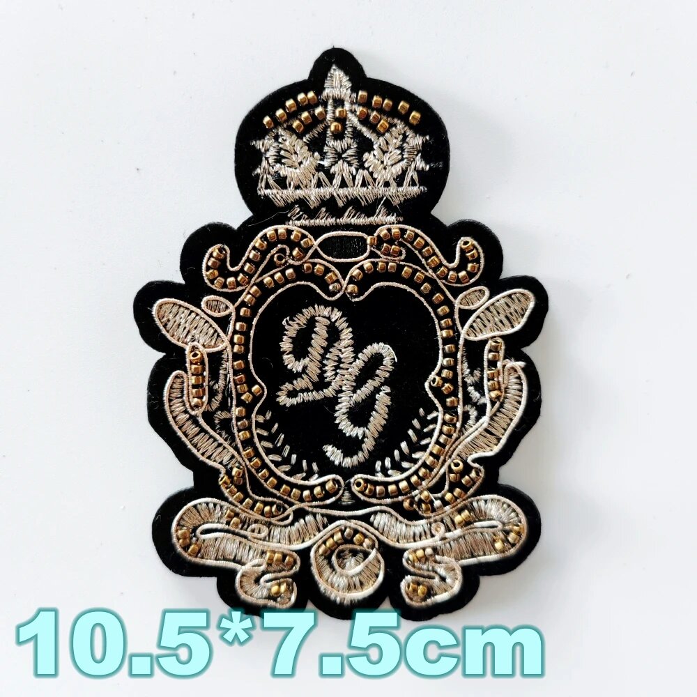 Нашивка металлическая зубная щетка корона лев 15