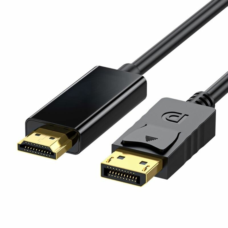 Кабель-переходник DisplayPort в HDMI, совместимый с разъемом MALE, для совместимых компьютеров и ноутбуков