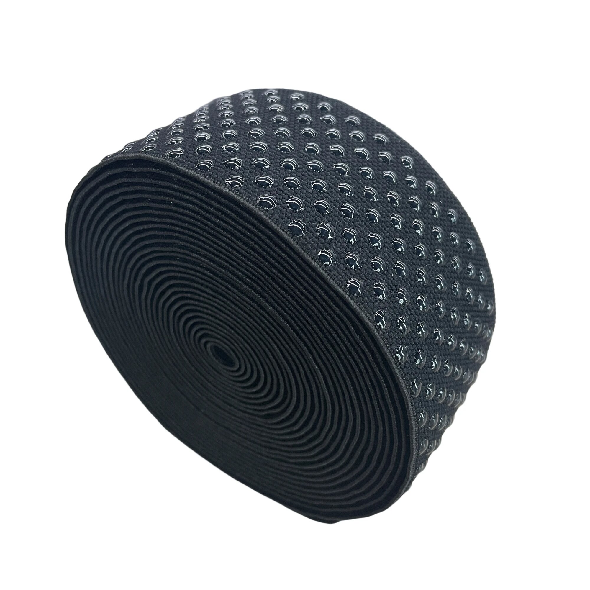 Силиконовая эластичная лента для пошива 2 ярда Черный, Black