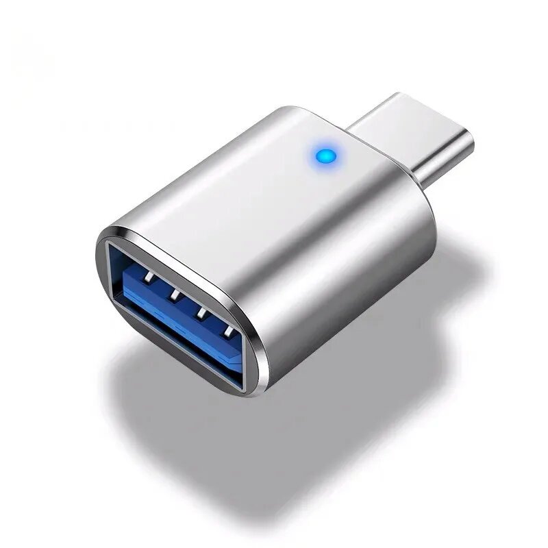 Адаптер USB C на USB 3,0, адаптер Type-C, OTG-кабель для Macbook pro Air Samsung S10 S9, USB silver