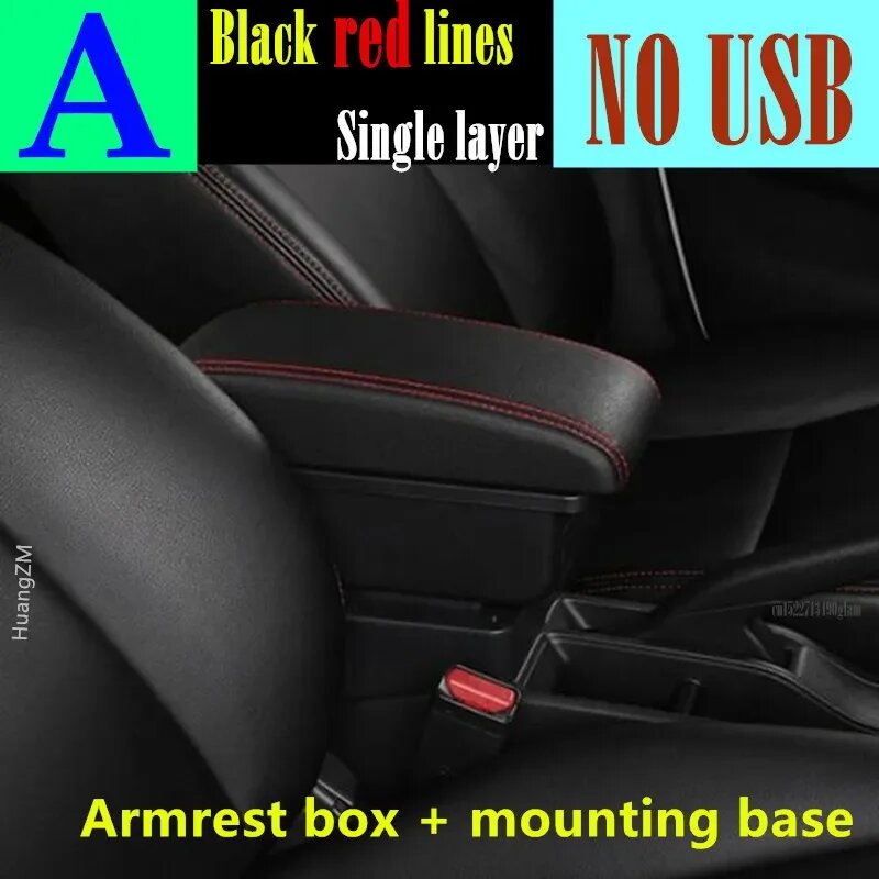 Для Daihatsu yrv подлокотник для Daihatsu yrv автомобильный подлокотник ящик для хранения внутренняя модернизация USB зарядка автомобильные аксессуары A1 red line No USB