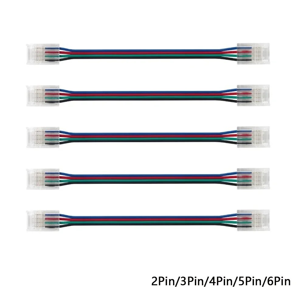 YSRSAI Угловые разъемы для светодиодной ленты 2/3/4/5/6 контактов 6Pin 12MM, Connect Cable B