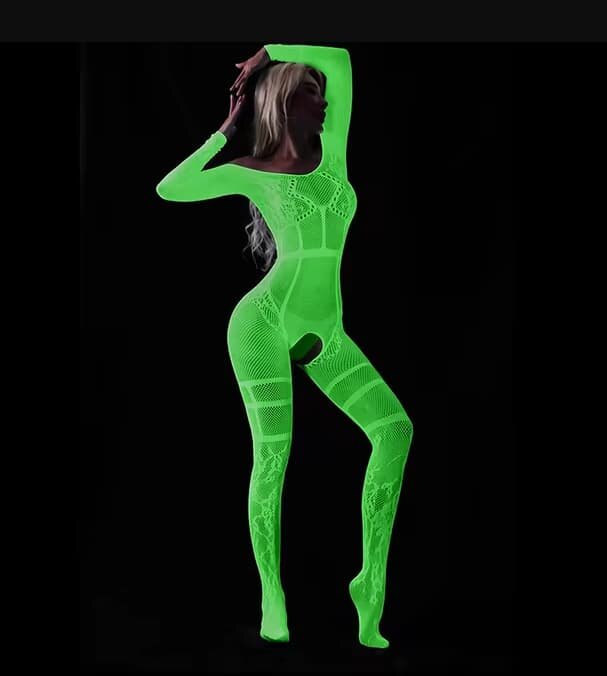 Боди комбинезон сетка "Kellis" светящийся в темноте