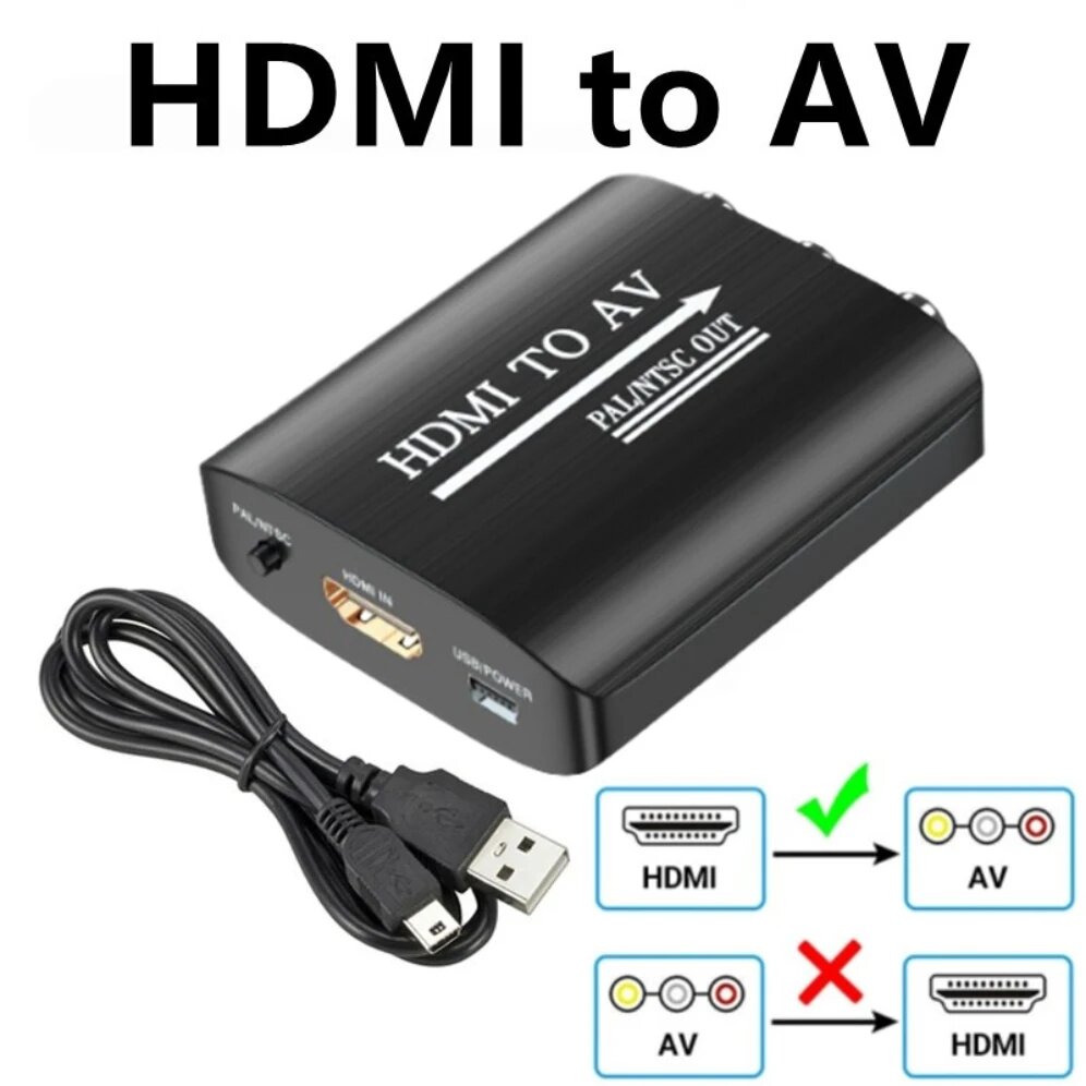 GRWIBEOU HDMI к AV конвертер HDMI to RCA