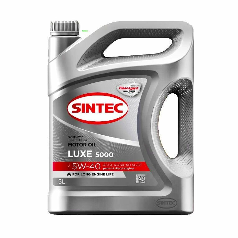 SINTEC LUXE 5000 5W-40 SL/CF Масло моторное, Полусинтетическое, 5 л