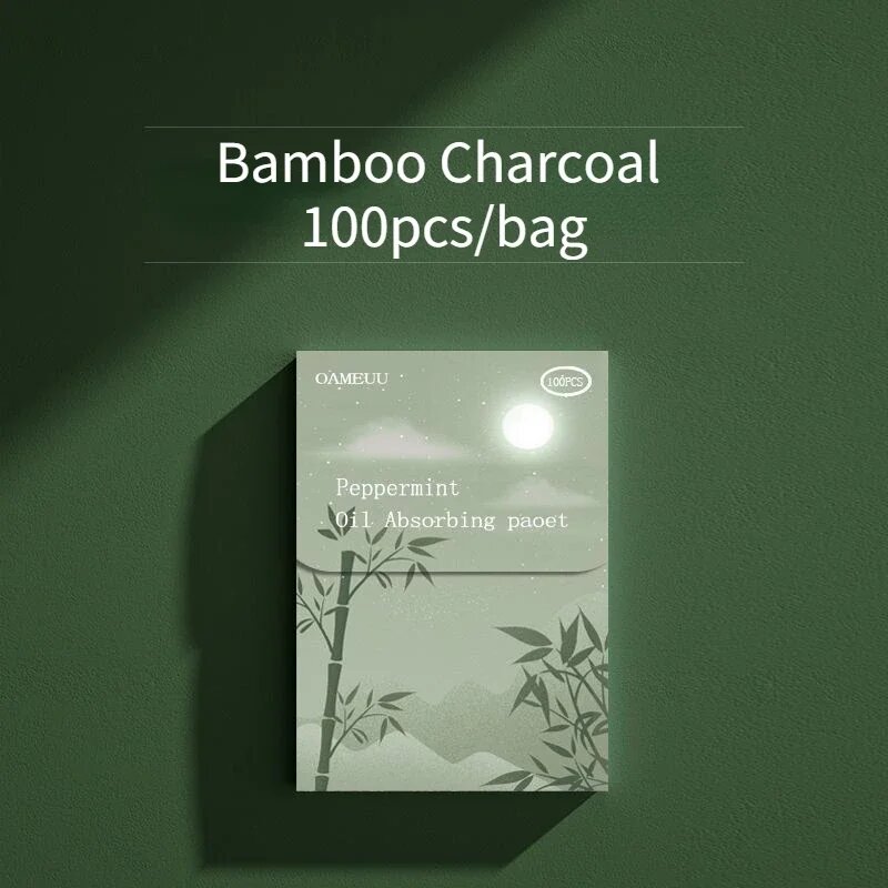 100 шт./пакет, впитывающая бумага для контроля жирности лица, мятные салфетки, впитывающий лист для удаления масла, матовая промокательная бумага для лица, летняя бумага для макияжа