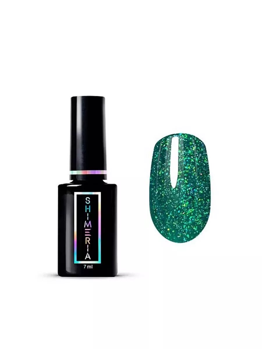 Гель-лак светоотражающий Runail Professional, Shimeria Diamond № 9343, 7 мл, зеленый