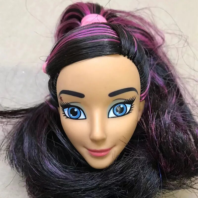 Кукольные головы принцесс из резины red black hair