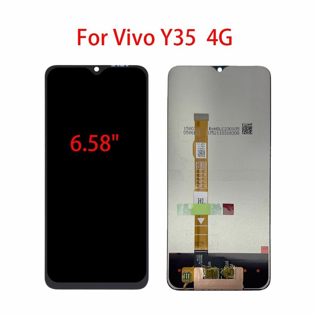 6.58" Дисплей для Vivo Y35 4G (V2205) Дисплей для в сборе с тачскрином Чёрный