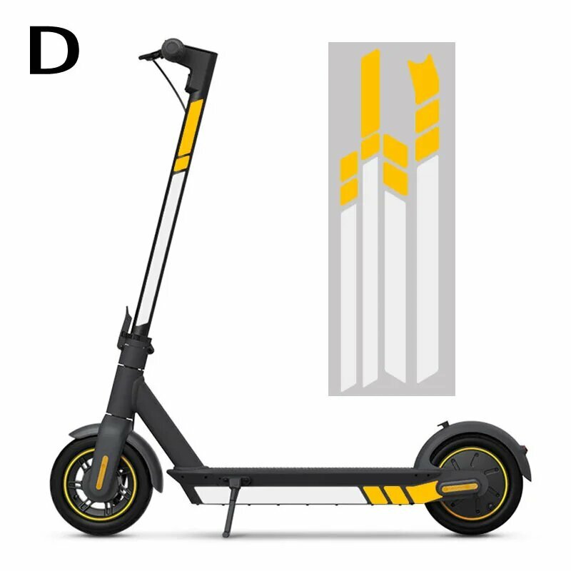 Флуоресцентные светоотражающие наклейки для Ninebot Max G30 G30D Желтый, D