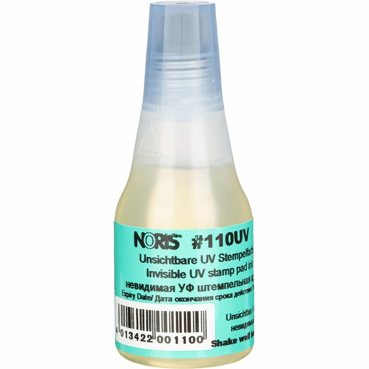 Краска штемпельная Noris 110UVA, 25мл, водная основа, бесцветная, флуоресцентная, 10шт.