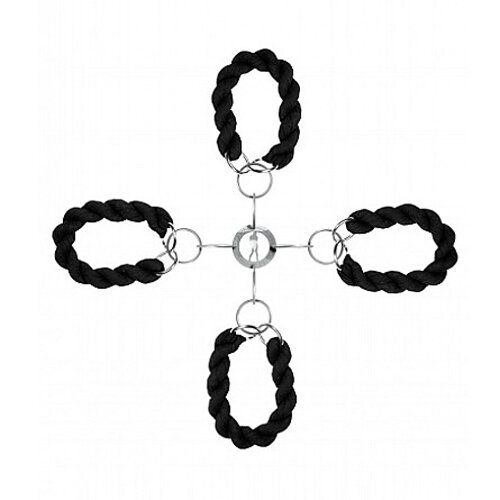 Наручники и оковы на ноги Hand and Leggcufs, черные INSSH-OULUX002
