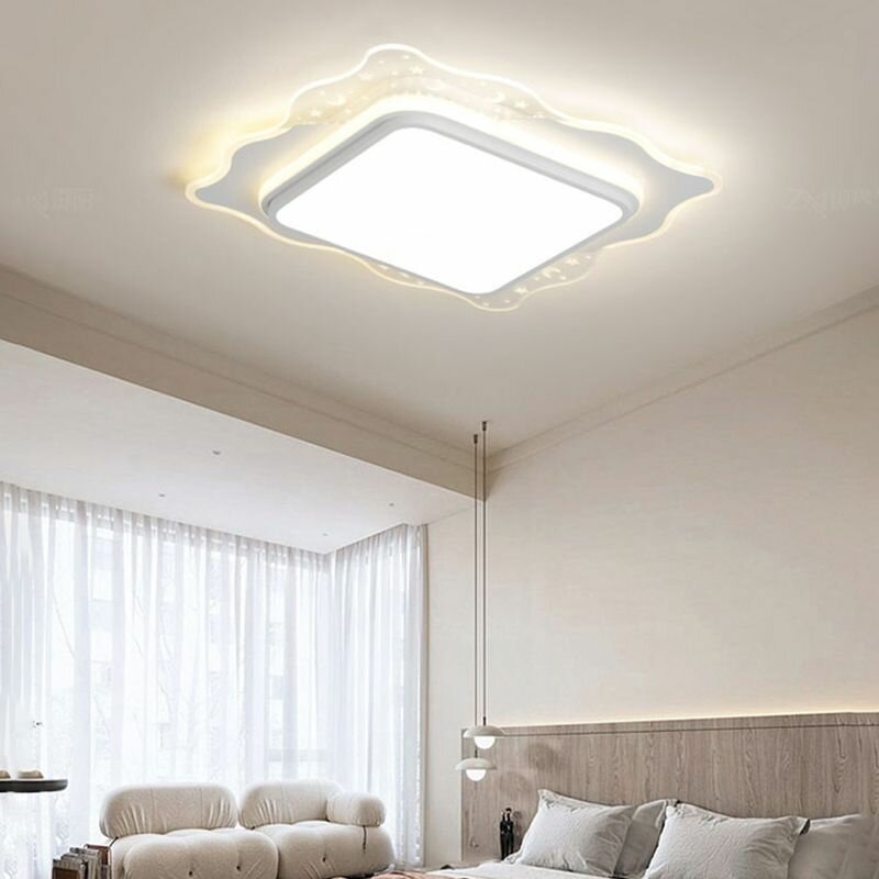 Современный минималистский потолочный светильник с дизайном волн и звездного света для гостиной и спальни
