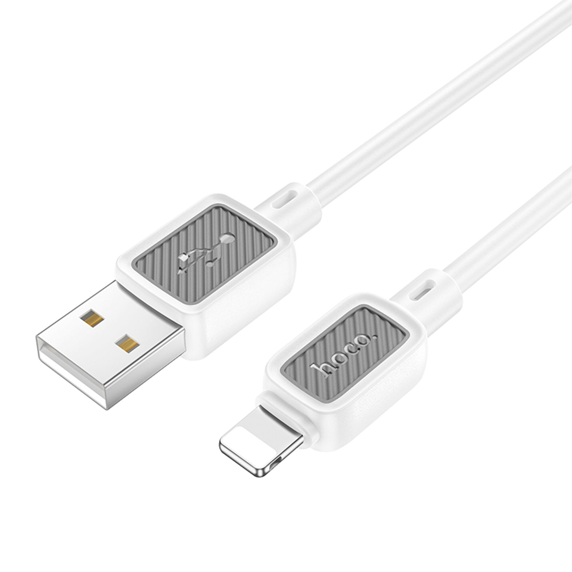 USB дата кабель Lightning, HOCO, X108, 1м, силиконовый, белый