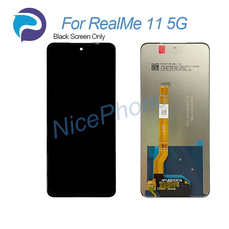 Для RealMe 11 5G ЖК-экран + сенсорный дигитайзер дисплей 2400*1080 RMX3780 для Black Screen Only