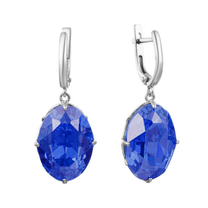 Серьги, серебро, 925 проба, кристалл