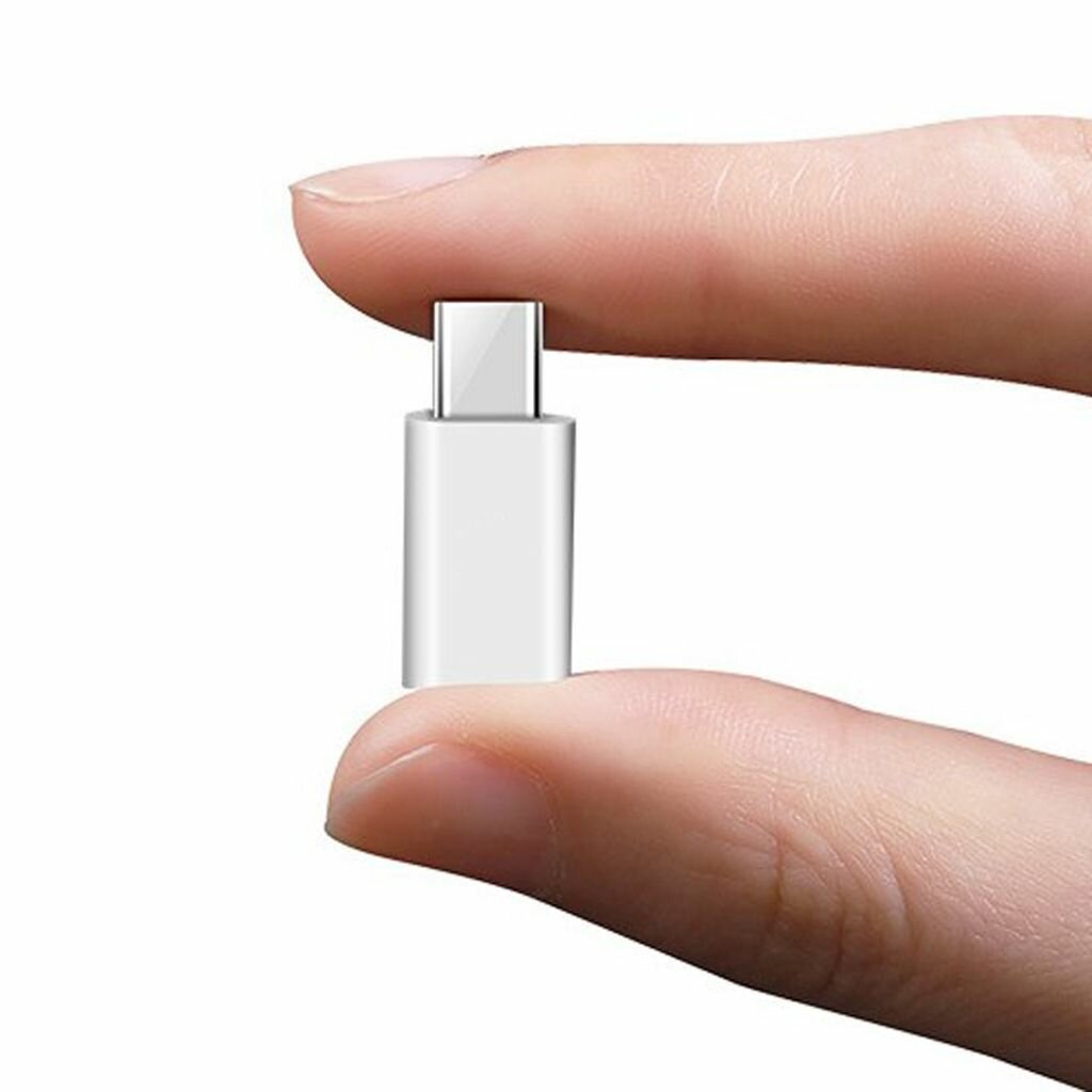 Белый разъем Mini USB female to Type c от мужчины к мужчине