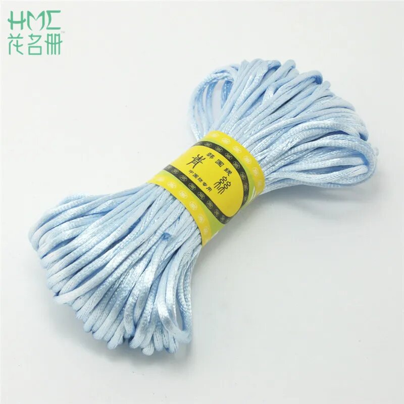 Шелковый шнур для макраме, Light Blue, 2.5 мм, 20 м