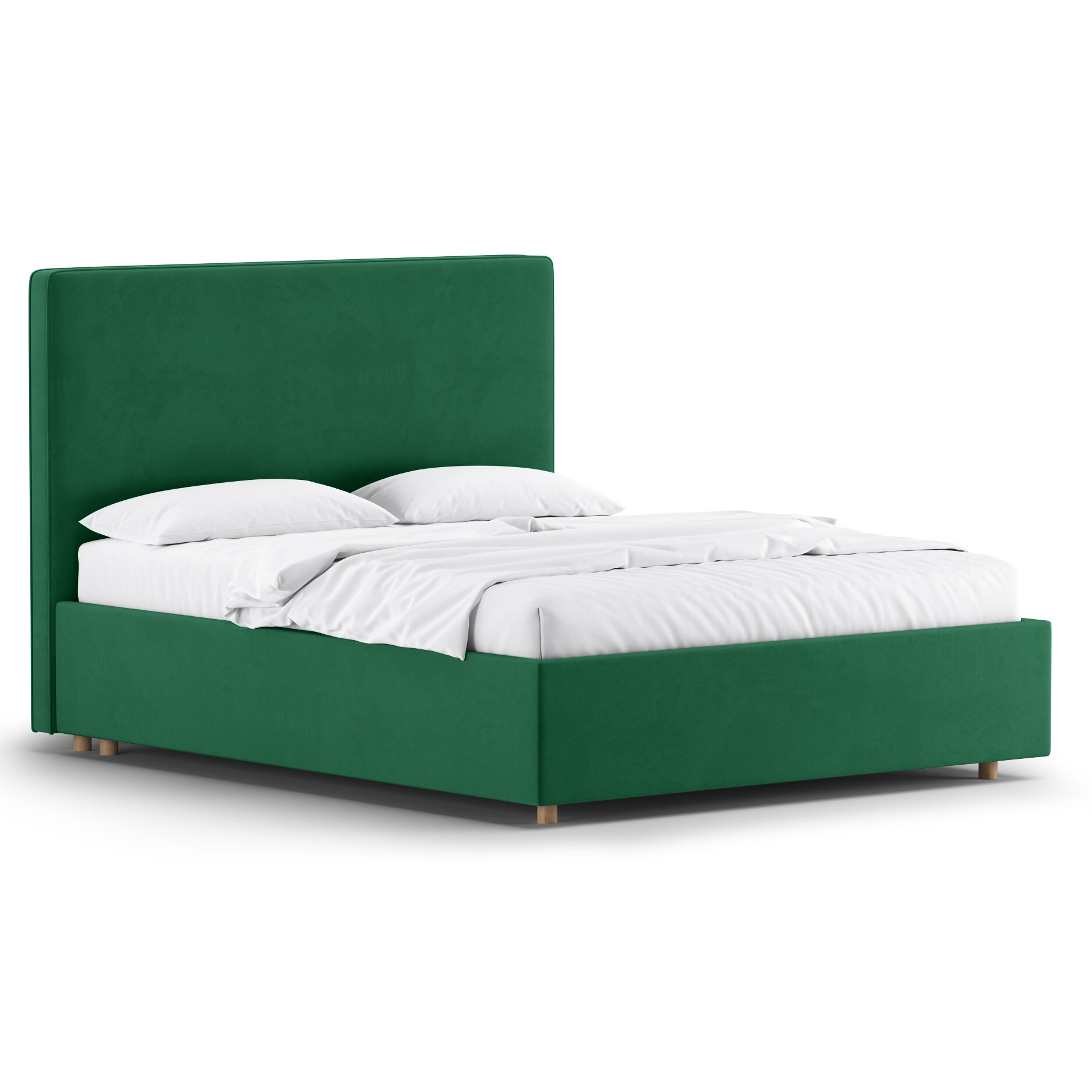 Кровать двуспальная с подъемным механизмом WESTENY "ART 602" H6, 171х217х130, 160х200, зеленый велюр