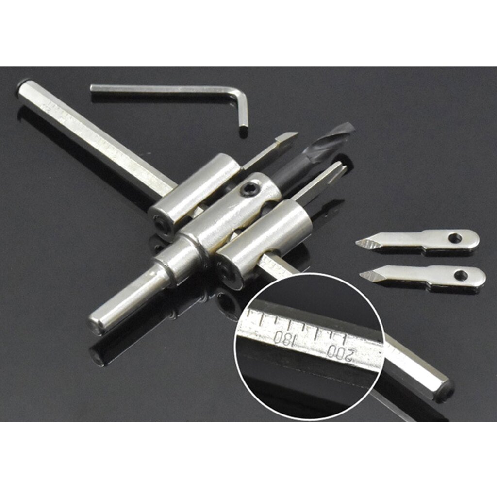 Бур, Регулируемый деревянный сверло, расширитель, 1 набор на 200 мм