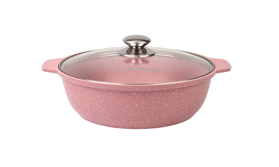 Кукмара Trendy style rose (КМ-ж31tsr), Кастрюля-жаровня, 3 л, со стеклянной крышкой, антипригарным покрытием
