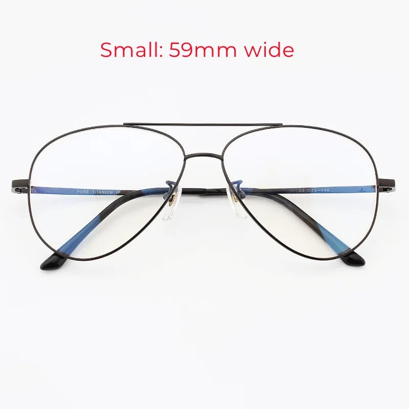 EAGWOO мужские солнцезащитные очки из титана 63 мм Black 59mm wide