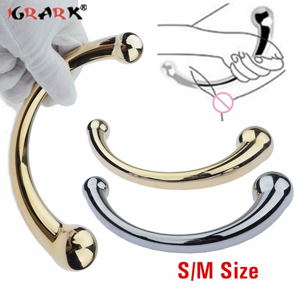 Анальный крюк Love Sense, анальная пробка, металическая пробка, золот, S