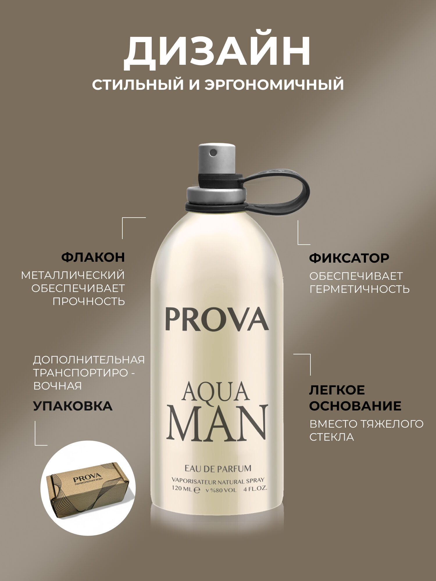Духи мужские PROVA, мужские стойкие цитрусовая свежесть, объемом 120 мл — фото 1